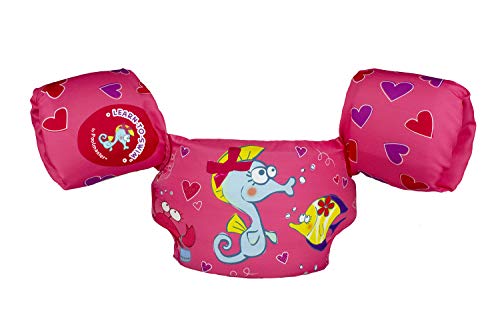 Poolmaster Learn-To-Swim Lil' Splashers Swimming Pool Float Training Aid Swim Vest and Arm Floaties, Pink