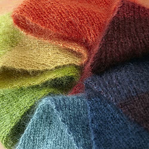 Knitting Yarn Skeins Rainbow Multicolor Yarn Wool Crochet Yarn for Crocheting and Knitting Craft Yarn for Knitting and Crochet Projects DIY Crocheting Soft Knitting Yarn Skeins 1 Piece