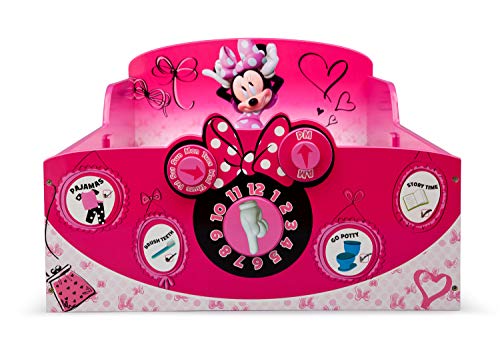 Delta Children Interactive Wood Toddler Bed, Disney Minnie Mouse + Serta Perfect Slumber Dual Sided Recycled Fiber Core Toddler Mattress (Bundle)