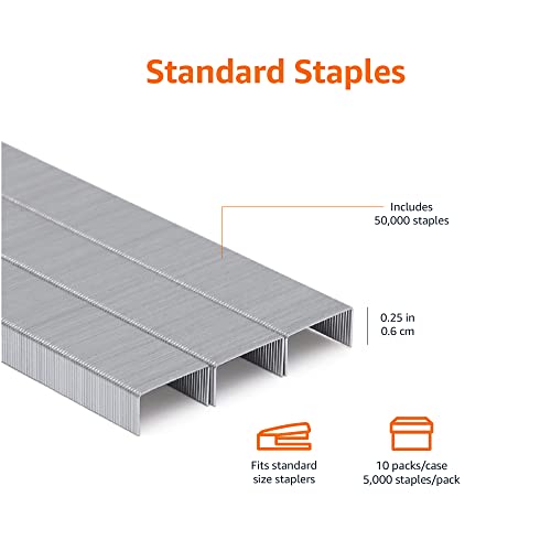 Amazon Basics Standard Stapler Staples, 10-Pack (5000 per Pack)