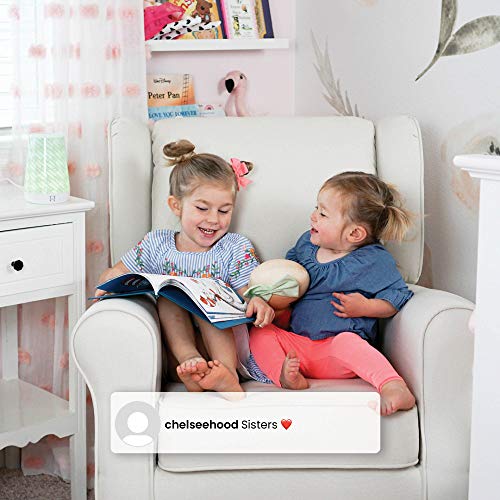 Delta Children Reston Nursery Glider Swivel Rocker Chair, French Grey