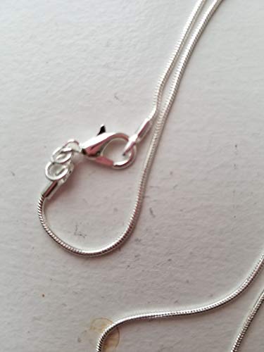 Playboy Bunny necklace, 20" sterling silver snake chain with playboy charm, pendent