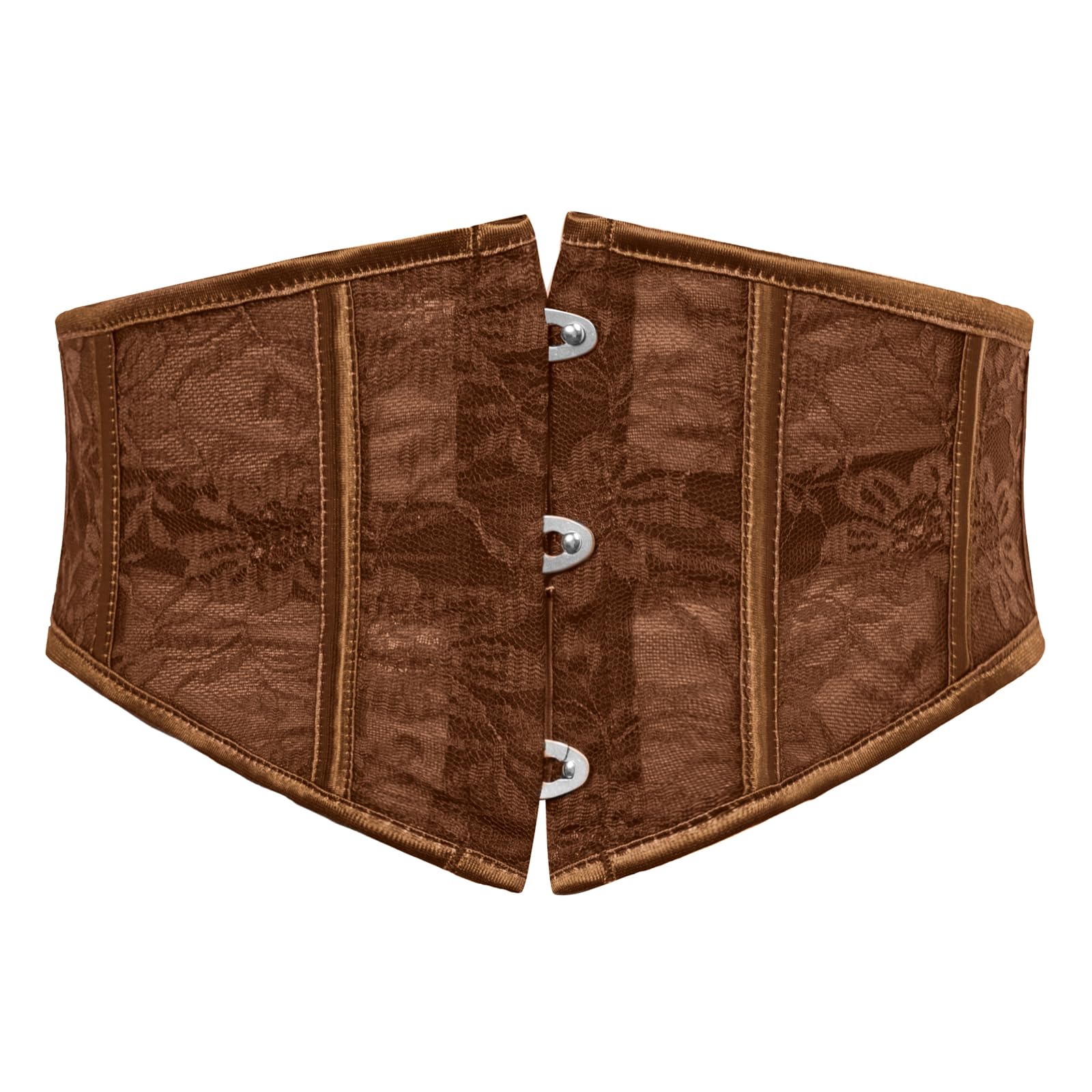 Scarlet Darkness Corset Belt Women Lace Up Waist Belt Ren Faire Underbust Corset Brown Size 10