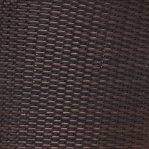 Flash Furniture Indoor/Outdoor Dining Chairs with Arms Wicker Wrapped Steel Frames, 4 Pack, Espresso