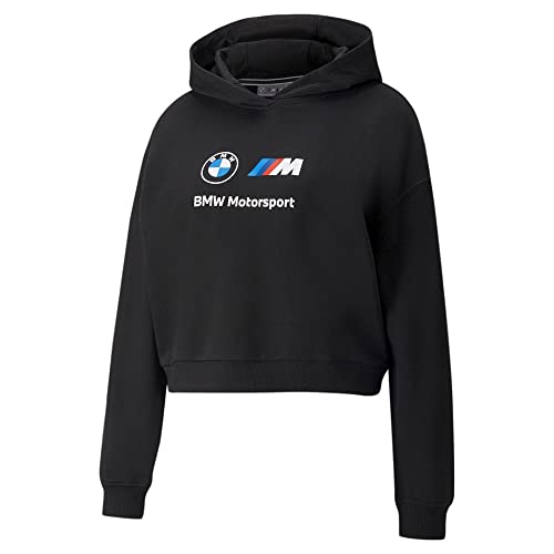 PUMA Women's Standard BMW M Motorsport Essentials Logo Hoodie, Puma Black, Large