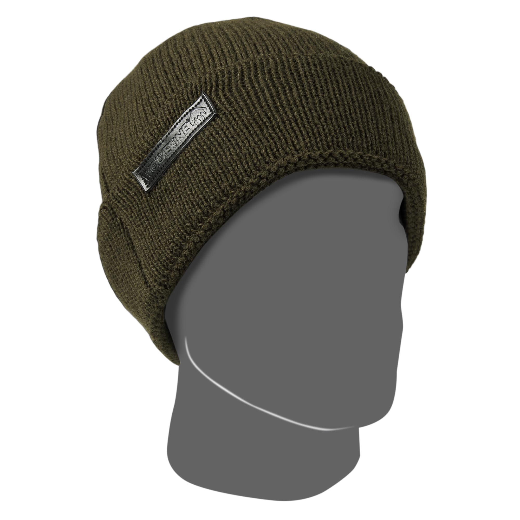 WOLVERINE Unisex Performance Beanie-Durable for Work and Outdoor Adventures (One Size Fits Most), Wool Watch-Dark Olive