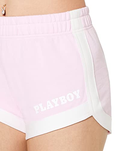 Spencer's Playboy Dolphin Shorts Pink | Officially Licensed | Exclusively at Spencer's | Relaxed fit | Elastic Waist Closure| Machine wash | Imported - L