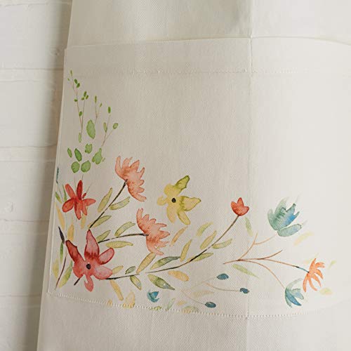 Maison d' Hermine Colmar 100% Cotton 1 Piece Kitchen Apron with an Adjustable Neck & Visible Center Pocket with Long Ties for Women Men | Chef (27.50"x31.50")
