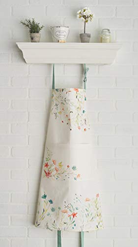 Maison d' Hermine Colmar 100% Cotton 1 Piece Kitchen Apron with an Adjustable Neck & Visible Center Pocket with Long Ties for Women Men | Chef (27.50"x31.50")