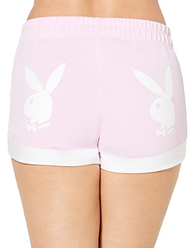 Spencer's Playboy Dolphin Shorts Pink | Officially Licensed | Exclusively at Spencer's | Relaxed fit | Elastic Waist Closure| Machine wash | Imported - L