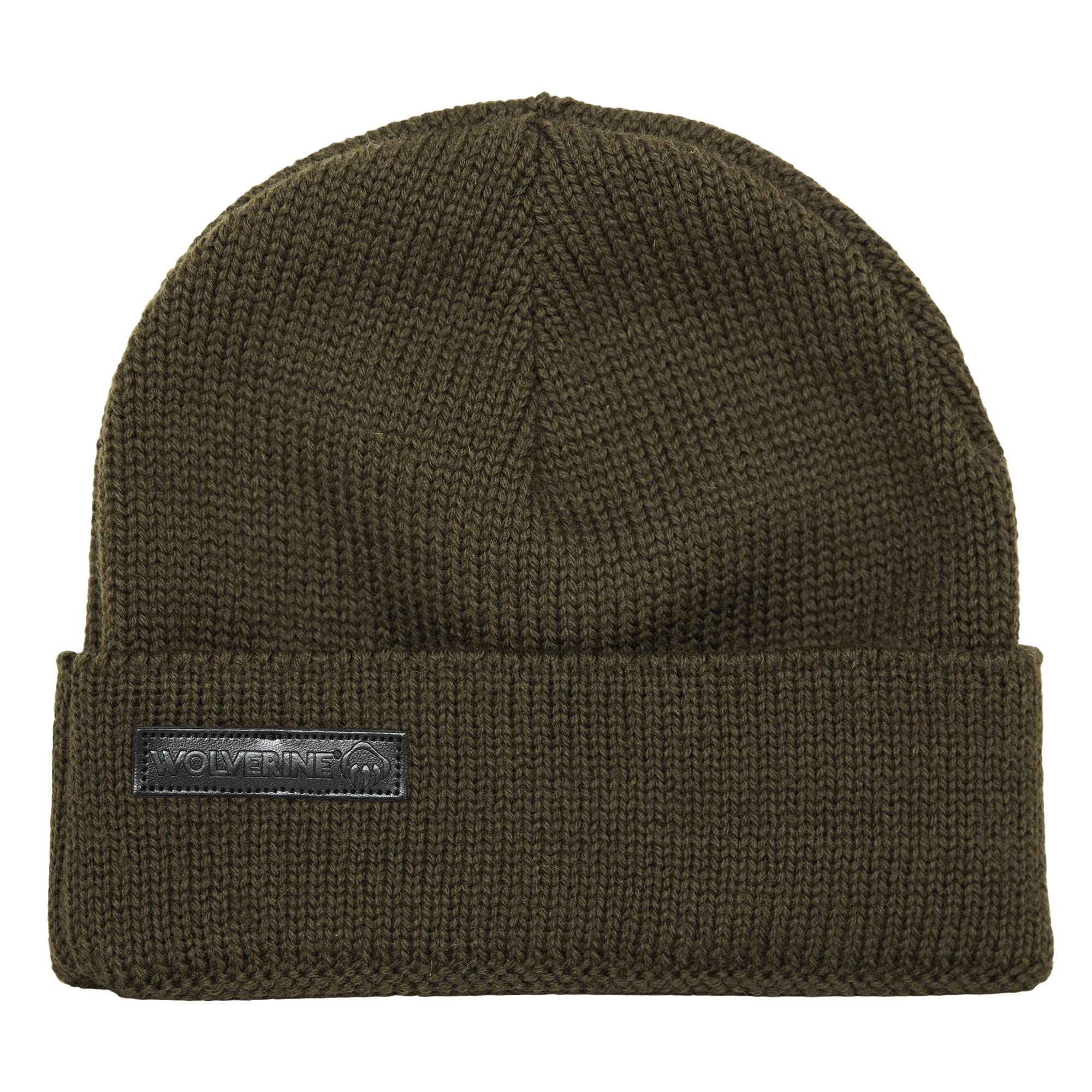 WOLVERINE Unisex Performance Beanie-Durable for Work and Outdoor Adventures (One Size Fits Most), Wool Watch-Dark Olive
