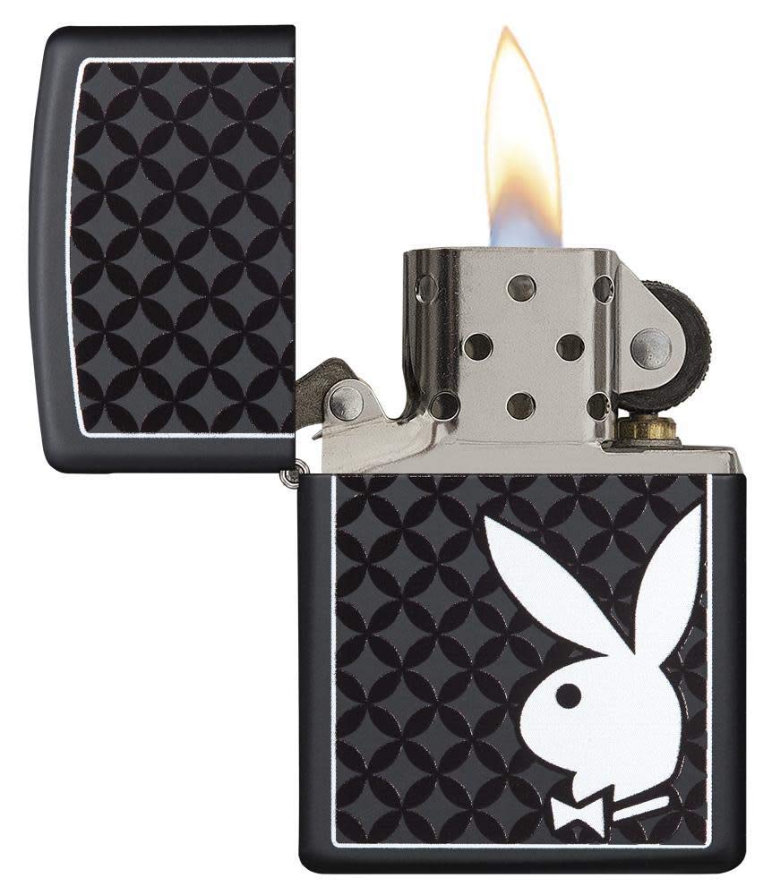 Zippo Playboy black & White Rabbit Pocket Lighter, One Size