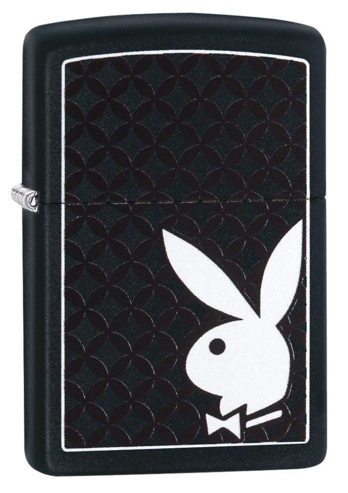 Zippo Playboy black & White Rabbit Pocket Lighter, One Size