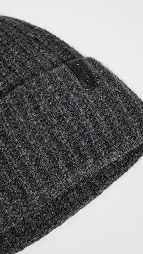 Vince Mens Cashmere Blend Shaker Stitch Knit Hat,Charcoal,OS