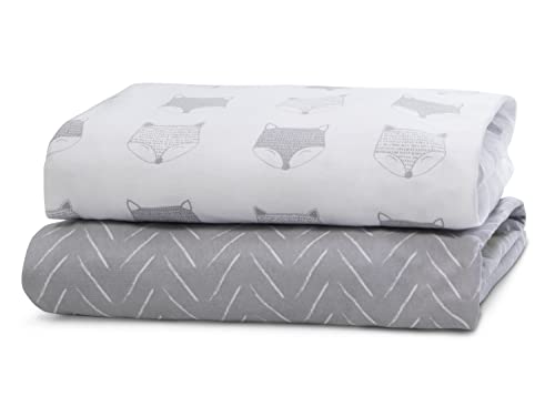 Delta Children Emery Crib 7-Piece Baby Nursery Furniture Set–Includes: Convertible Crib, Glider, Dresser, Changing Top, Crib Mattress, Sheets, & Changing Pad, Grey