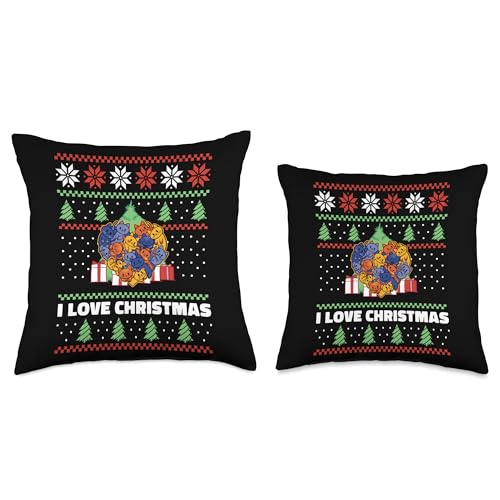 Kittens Hearts Knitting Wool Christmas Design Co. Cute Kittens in a Heart Cat Lover Christmas Xmas Design Throw Pillow, 16x16, Multicolor