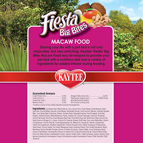 Kaytee Fiesta Big Bites - Macaw 10 lb