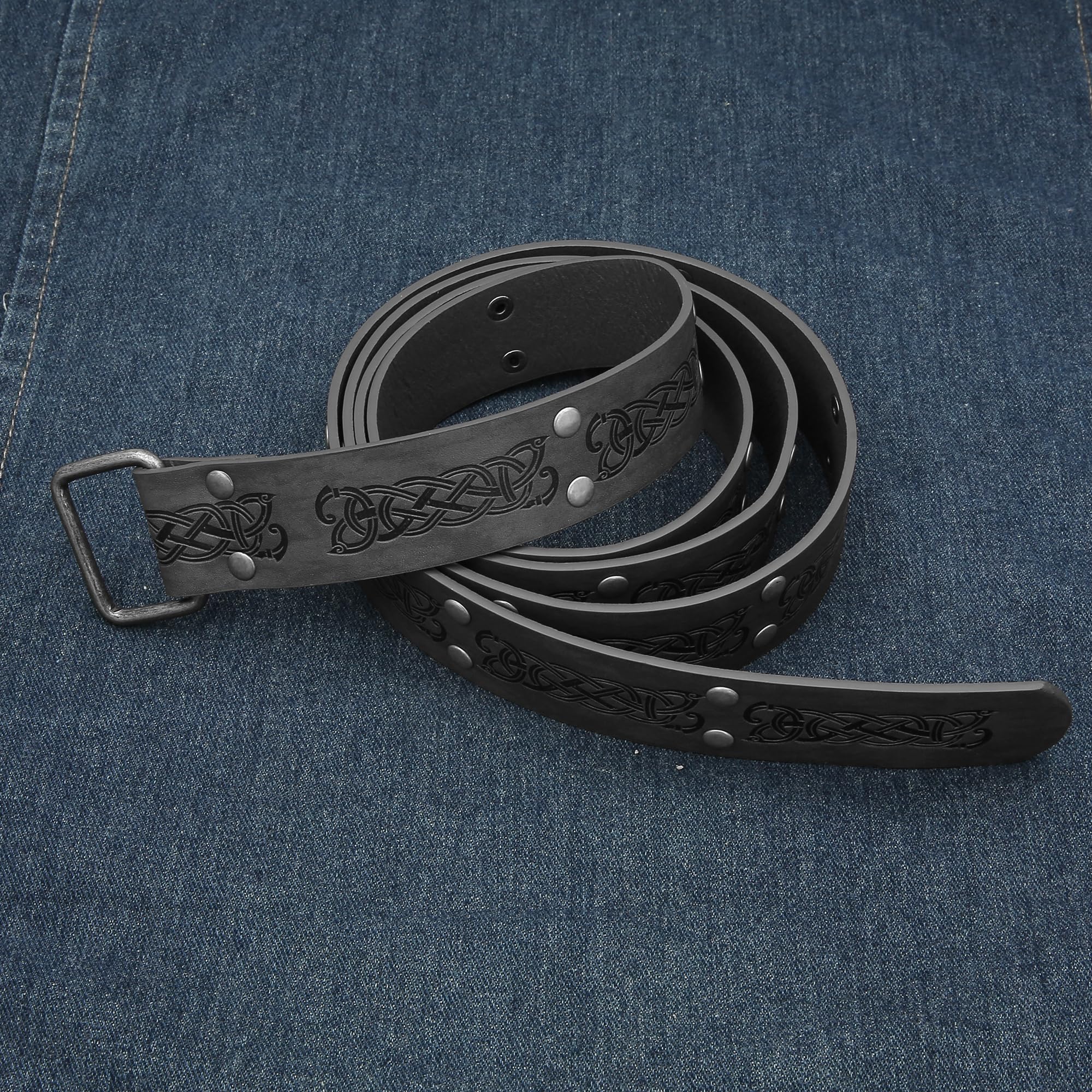 Joymiao Viking Belt for Men - Renaissance, Cosplay, Celtic Ring, Dark Knight & Ren Faire Accessory