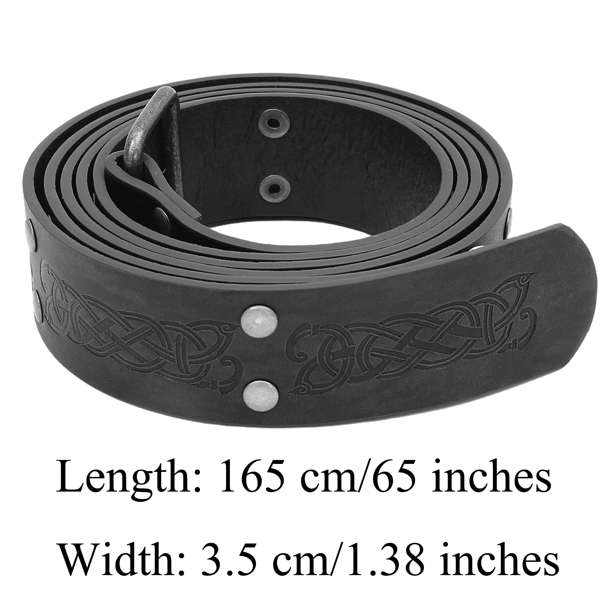 Joymiao Viking Belt for Men - Renaissance, Cosplay, Celtic Ring, Dark Knight & Ren Faire Accessory