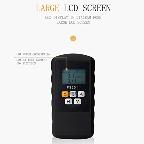 LIUHD Nuclear Radiation Detector,Radiation Dosimeter Monitor High Sensitivity Geiger Counter Handheld Dosimeter Dose Meter Portable Digital Meter