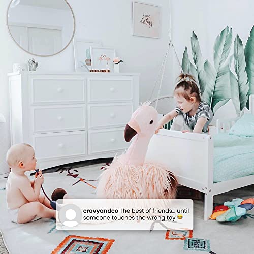 Delta Children Unisex Nursery 6 Drawer Double Dresser, Greenguard Gold Certified, Bianca White
