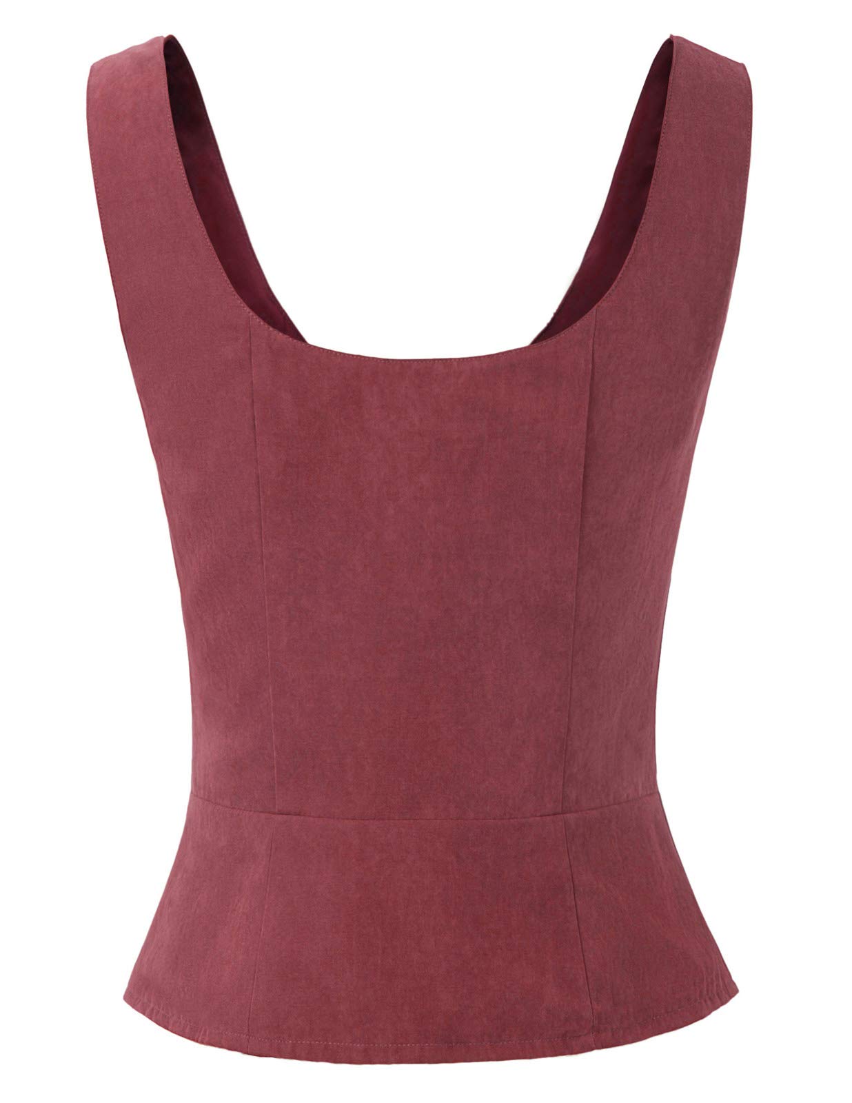 Scarlet Darkness Womens Renaissance Costume Vest Victorian Steampunk Waistcoat Wine L