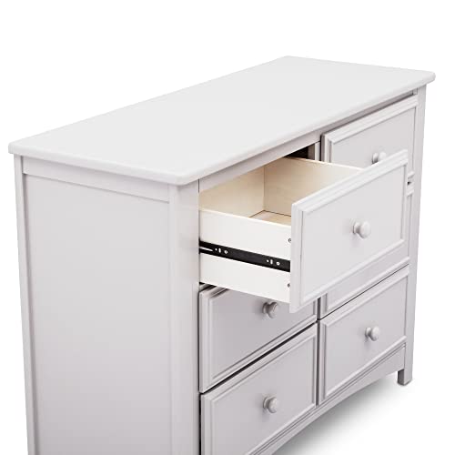 Delta Children Unisex Nursery 6 Drawer Double Dresser, Greenguard Gold Certified, Bianca White