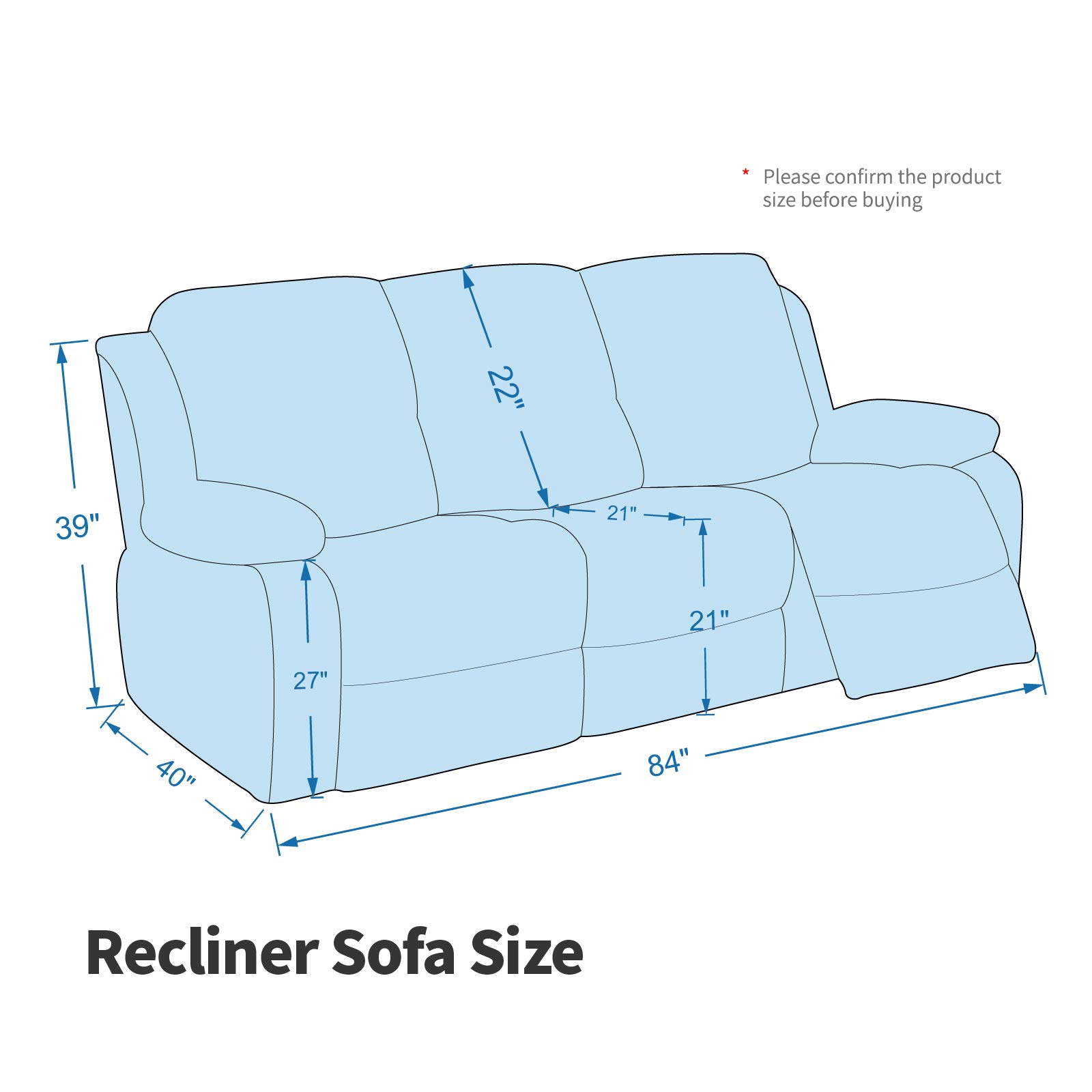 MAXIJIN 8 Pieces Recliner Sofa Covers, Stretch Velvet Reclining Couch Covers for 3 Cushion Furniture Covers, Thick, Soft, Washable Reclining Sofa Slipcovers (Sofa Recliner, White)