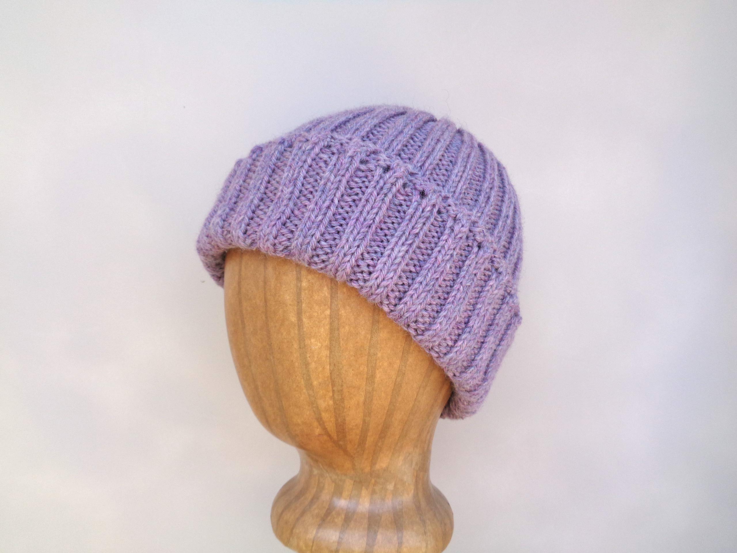 Women's Knit Hat, Pure Wool, Watch Cap Beanie, Teen Girls Warm Cap