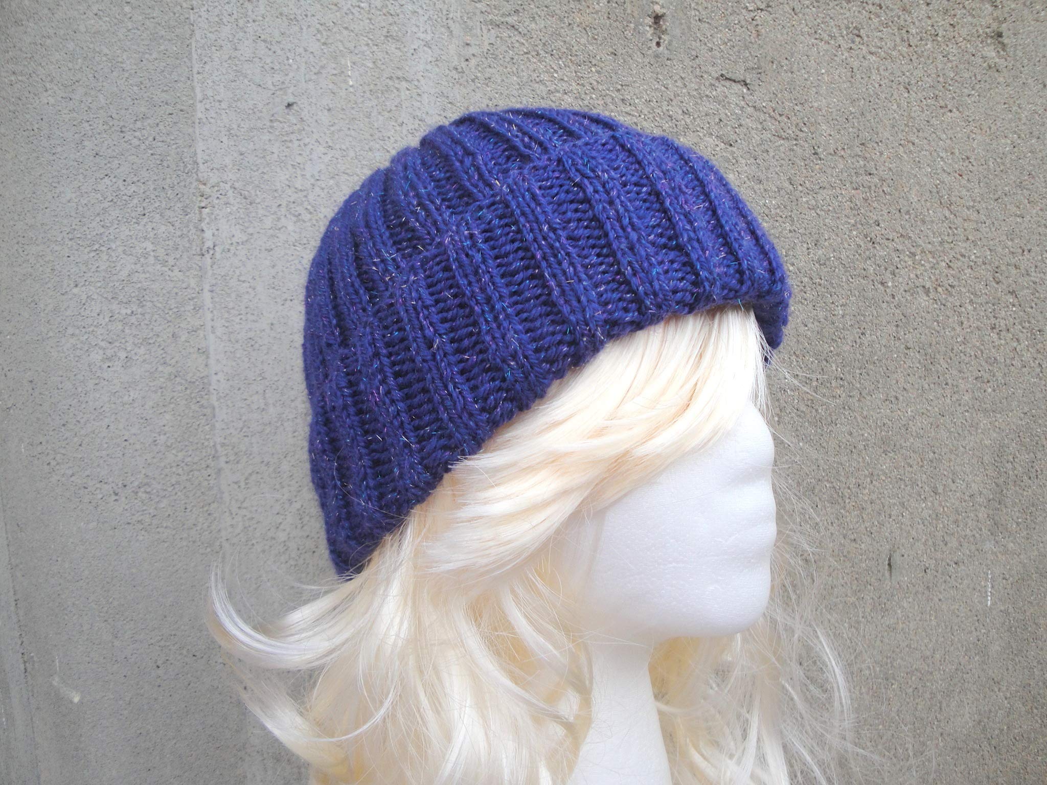 Women's Knit Hat, Pure Wool, Watch Cap Beanie, Teen Girls Warm Cap