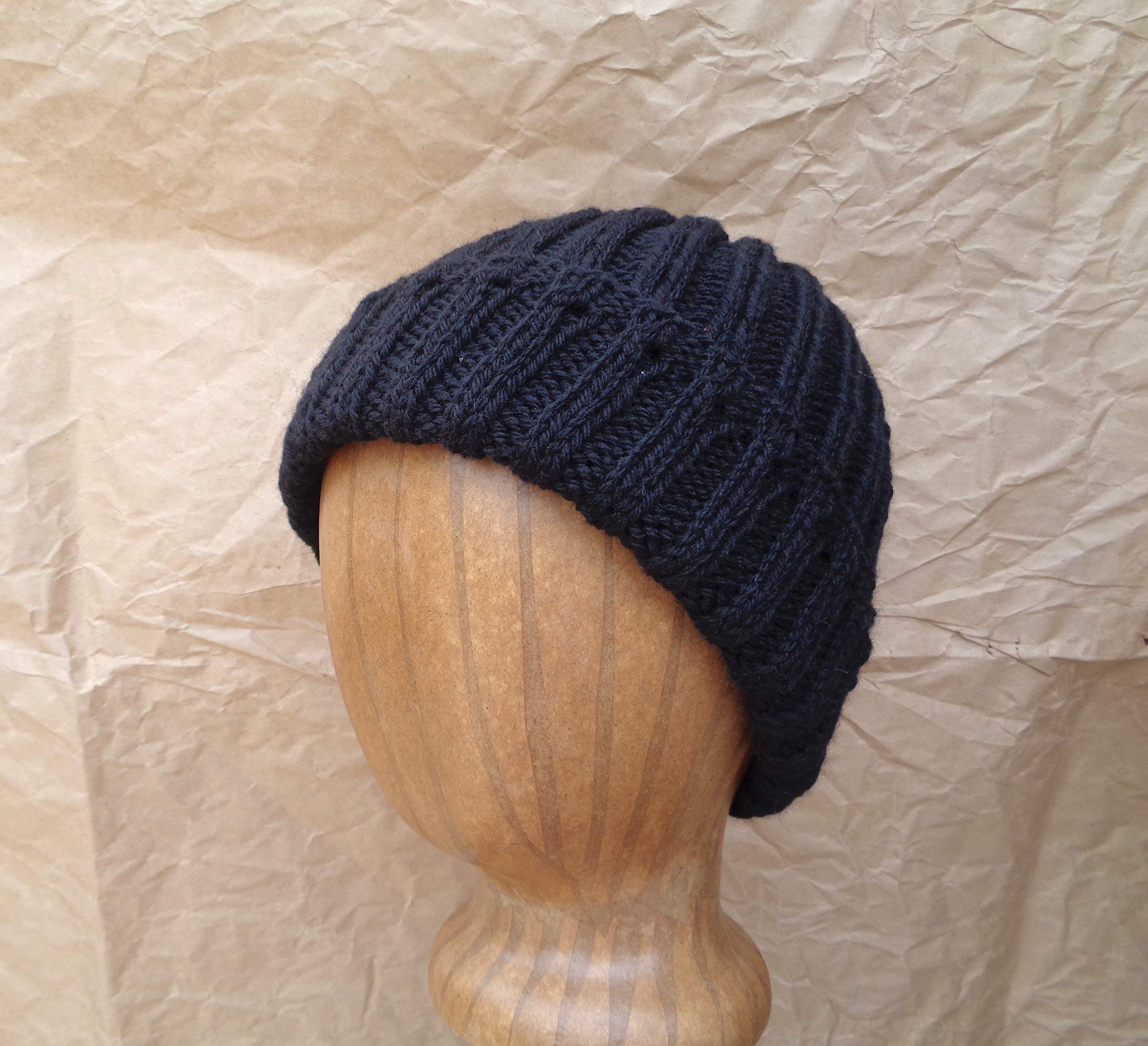 Women's Knit Hat, Pure Wool, Watch Cap Beanie, Teen Girls Warm Cap