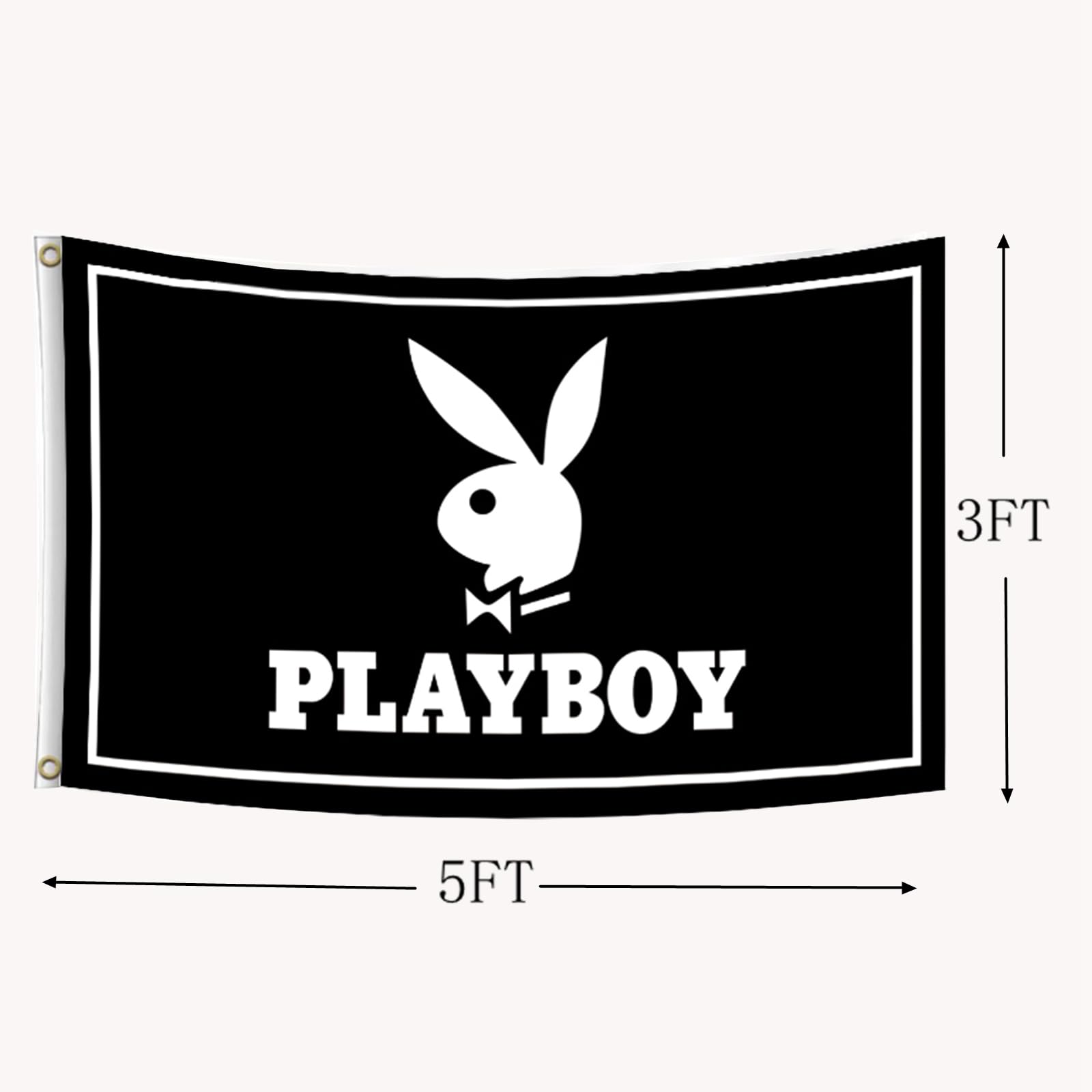 Playboy Banner Flag 3x5Feet Funny Flag with 2 Brass Grommets For College Dorm Room Man Cave