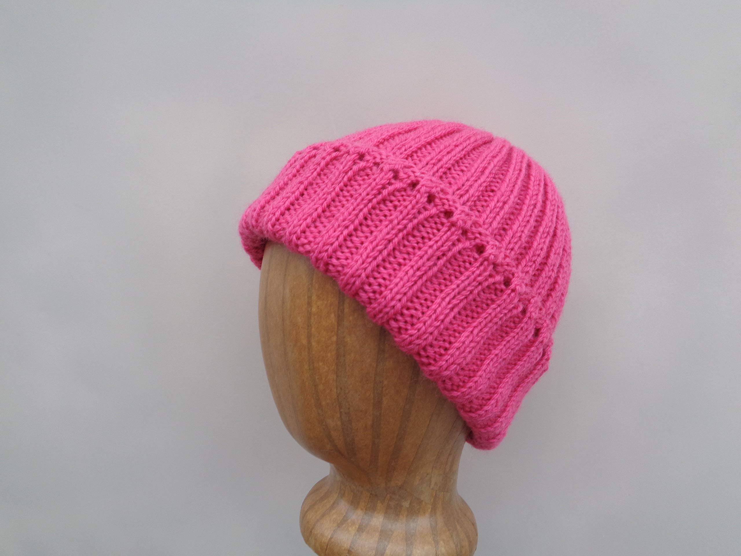 Women's Knit Hat, Pure Wool, Watch Cap Beanie, Teen Girls Warm Cap