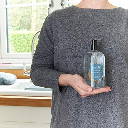 KnitIQ No Rinse Delicate Wash Liquid Detergent, 16.9 fl. oz - Natural Wool Wash with Lanolin for Delicates and Knit Wool Fabric, Lavender Citrus Fragrance, 100 Washes