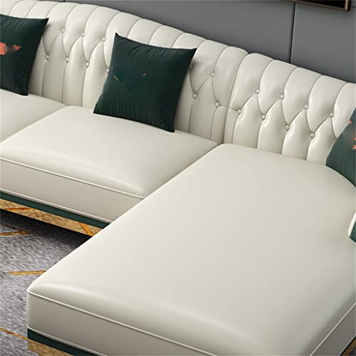 SXNBH Sofa Postmodern Living Room Corner Combination Size Apartment Villa Leather Sofa