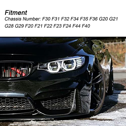 Grille Insert Stripes Replace for BMW F20 F30 F32 2012-2018, 320i 328i 330i 335i 420i 428i 435i Accessories (Red, 3 series)
