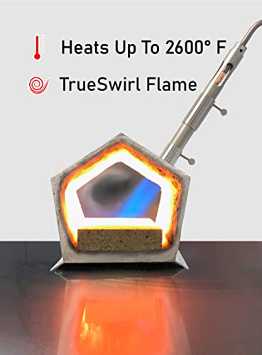 Mr Volcano Hero - Portable Propane Forge (Complete Kit - Now with Superwool XTRA) MADE IN USA (Stainless Steel) Single Burner Professional Artists Hobby Knife Making Tool Making Farrier Blacksmith