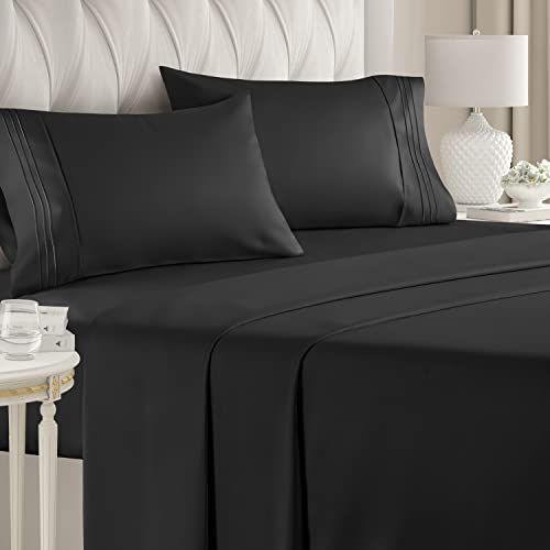 Twin XL Sheet Set - 4 Piece Sheets - Dorm Room Bed Sheets - Hotel Luxury Bed Sheets - Extra Soft - Deep Bed Sheets Pockets - Easy Fit - Breathable & Cooling Touch - Twin XL Sheets for Twin XL Mattress