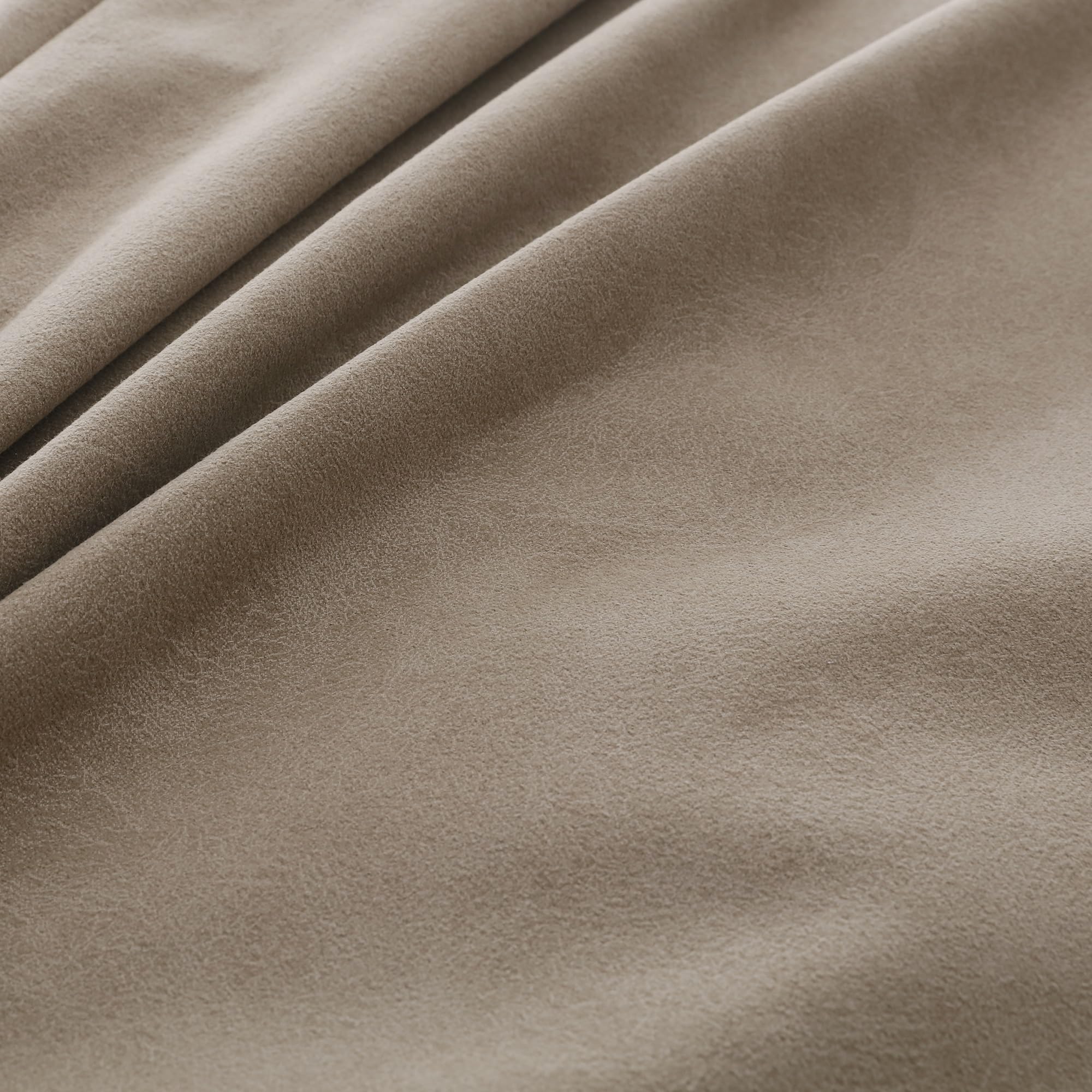 OctoRose Full Size 54x75x8 inch 3 Side Zipper Classic Soft Micro Suede Futon Cover Sofa Daybed Mattress Slipcover (Waterproof-Tan, Full Size)