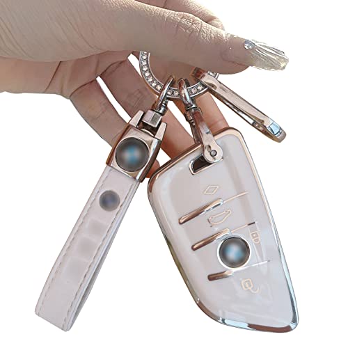 WeiZhenZJYiWu Key fob Cover Different Materials Keychain ,5 Colors TPU Key Cover for X1 X2 X3 X4 X5 X6 X7 Series 1 2 3 4 5 6 7…