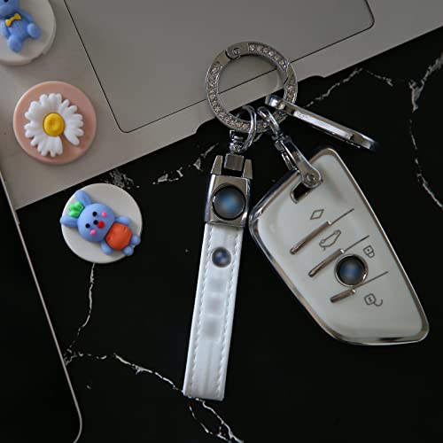 WeiZhenZJYiWu Key fob Cover Different Materials Keychain ,5 Colors TPU Key Cover for X1 X2 X3 X4 X5 X6 X7 Series 1 2 3 4 5 6 7…