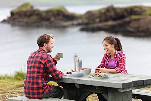 FOODLE Wheat Straw Dinnerware Sets for 4 - Lightweight & Unbreakable Dishes - Microwave & Dishwasher Safe - Perfect for Camping, Picnic, RV, Dorm - Plates, Cups and Bowls - Great for Kids & Adults