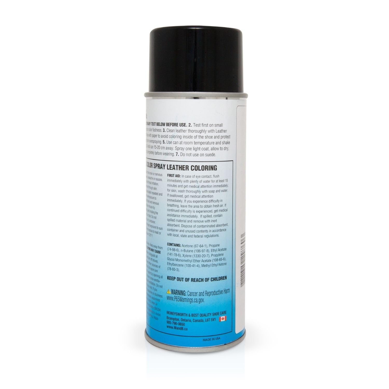 Moneysworth & Best Unisex's Brillo Color Spray Shoe Dye, White, 127g/4.05oz