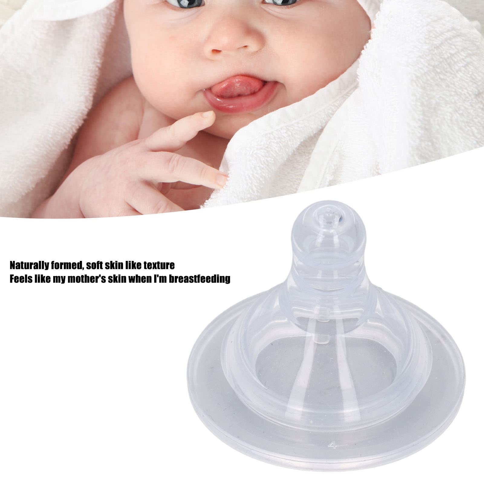 Baby Pacifier,Silicone Newborn Pacifier, Infant Pacifier,Infant Silicone Nipples Baby Bottle Replacement Feeding Nipples for 0 to 6 Months Old Baby (10pcs), Newborn Pacifiers Baby Pacifier Infant