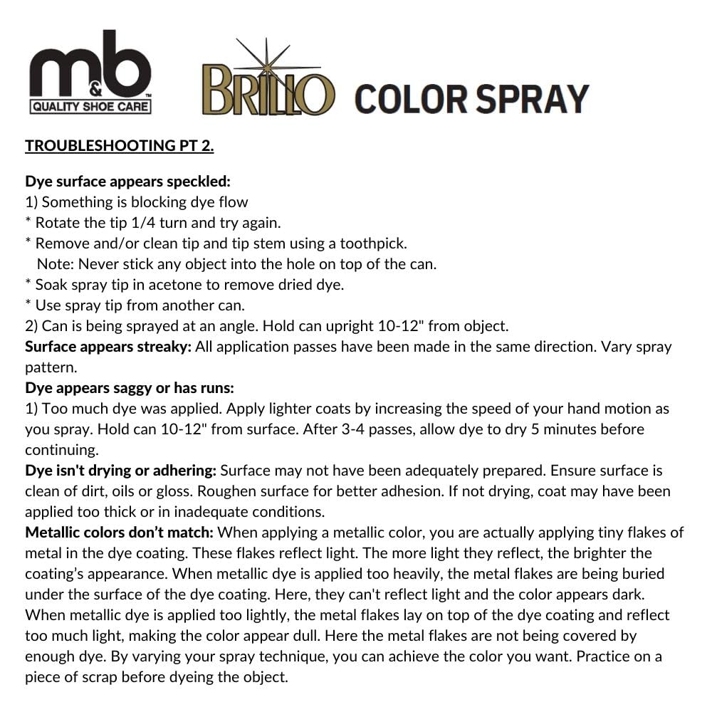 Moneysworth & Best Unisex's Brillo Color Spray Shoe Dye, White, 127g/4.05oz