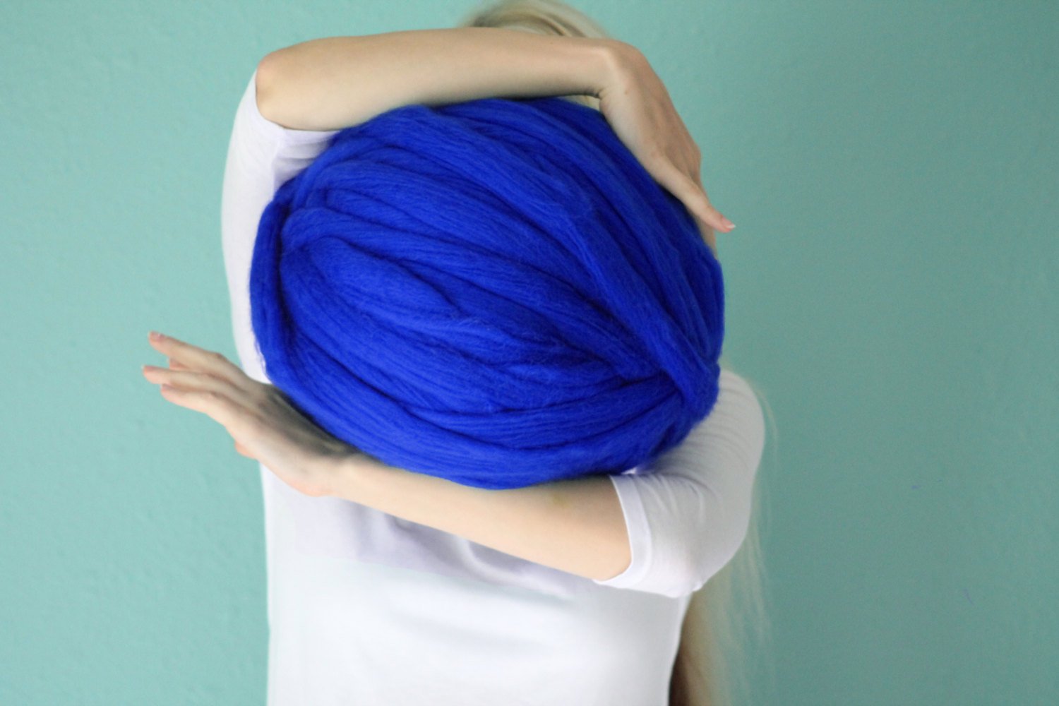 Merino wool yarn - chunky blanket - throw - quilt - yarn for blanket - giant yarn - giant loop - arm knit - wool top roving spinning - mother's day - eastern - cheap - giant knitting - wall hanging