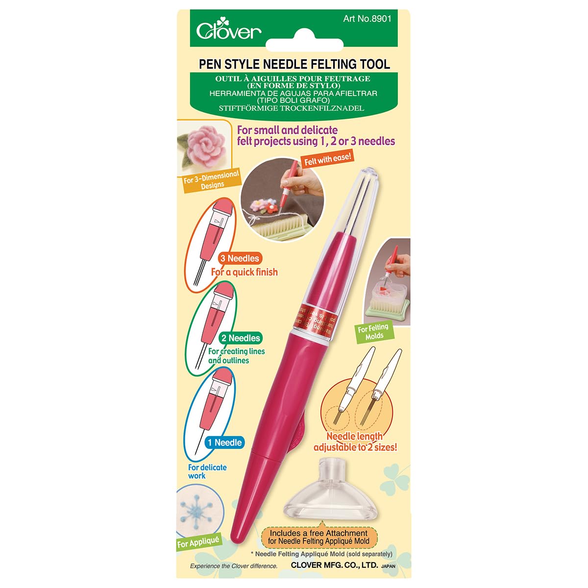 Clover 507079 Pen Style Needle Felting Tool-