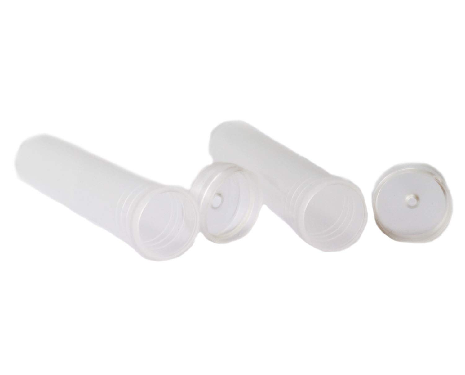 RuiLing 50pcs Transparent Flower Nutrition Tube Plastic Water Tube with Cap to Keep Flower Fresh for Wedding Event Arts Crafts Floral Hydroponic Container 72x18mm