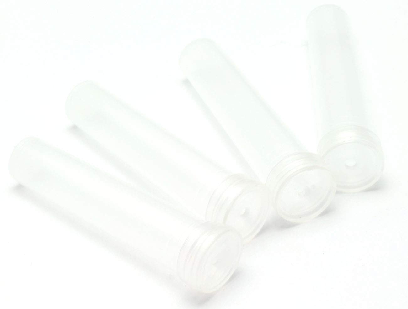 RuiLing 50pcs Transparent Flower Nutrition Tube Plastic Water Tube with Cap to Keep Flower Fresh for Wedding Event Arts Crafts Floral Hydroponic Container 72x18mm