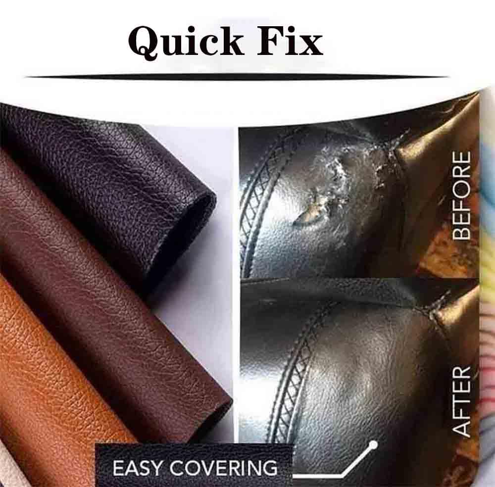 MAYNUO Dark Brown Odorless Leather Repair Patch, Leather Repair Tape, 19X50 Inch Self-Adhesive Couch Patch, Waterproof, Wear-Resistant, for Furniture, Drivers Seat, Sofas, Car Seats